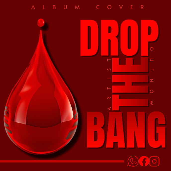 Modern Red Album Cover Template | PosterMyWall