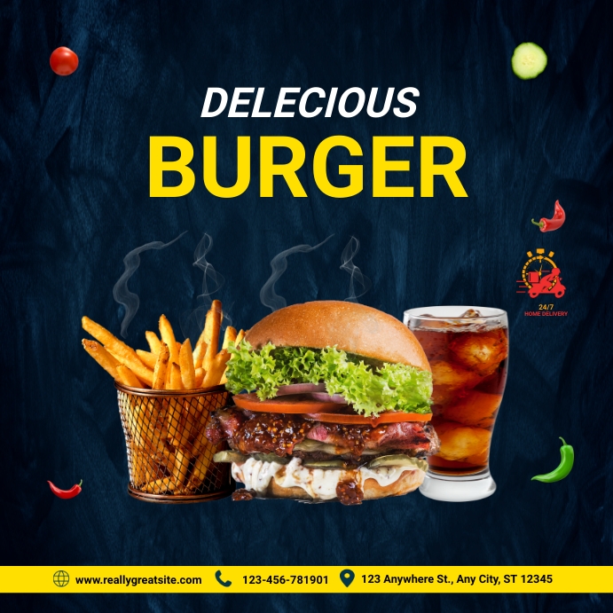 Modern Restaurant Food Menu For Fast Food ins เทมเพลต | PosterMyWall