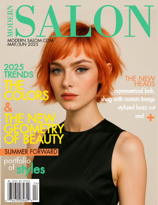 Modern Salon magazine cover 250512 Template | PosterMyWall