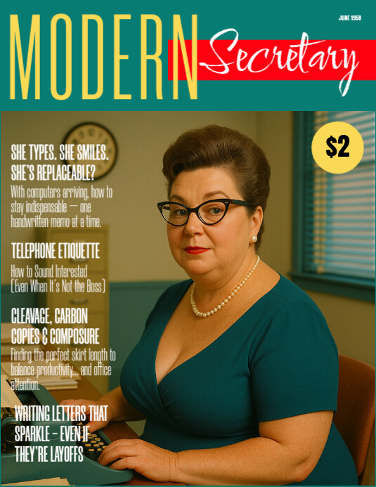 Plantilla de Modern Secretary magazine cover 250624 | PosterMyWall
