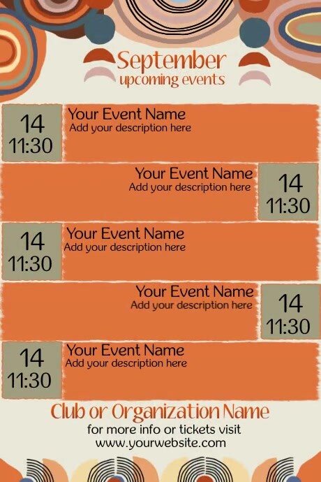 Modern September Calendar by Paula Template | PosterMyWall