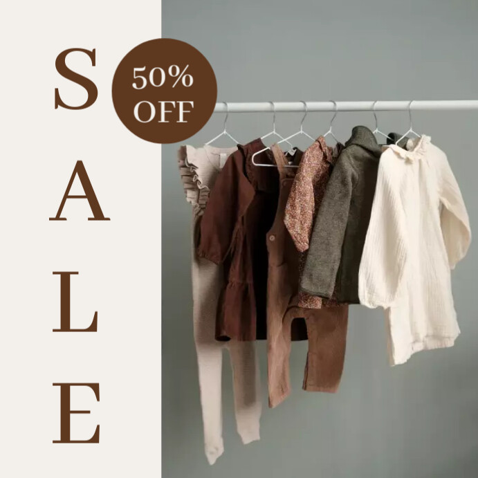 Modern Simple Clothing Sale Instagram Post Template | PosterMyWall