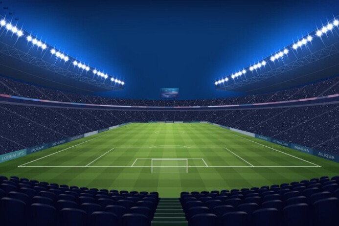 Copy of Modern Simple football stadium arena | PosterMyWall