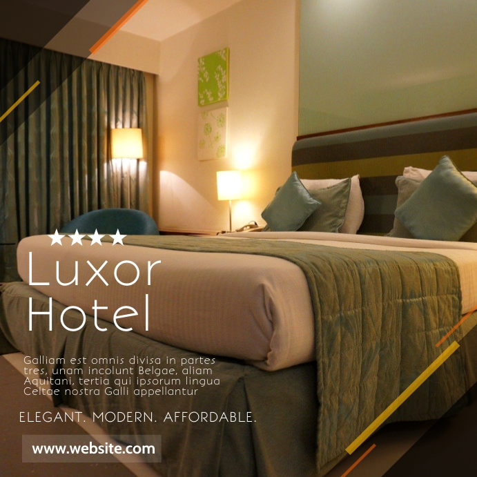 Copy of modern simple hotel advertisement design temp | PosterMyWall