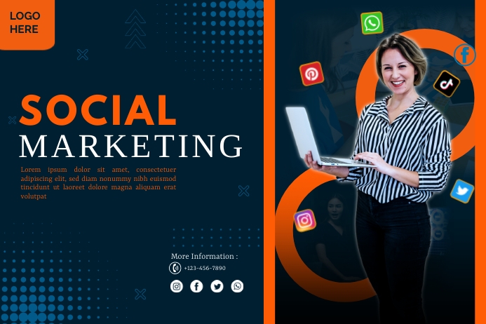 Modern Social Marketing Flyer Template | PosterMyWall