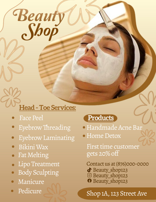 Copy of Modern Spa Shop - Nessa Designs | PosterMyWall