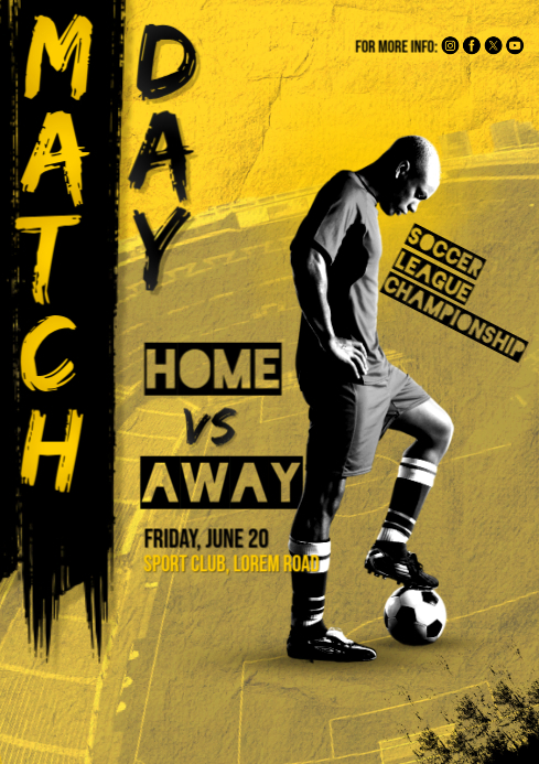 Plantilla de Modern Sports Flyer Design for Football Events | PosterMyWall