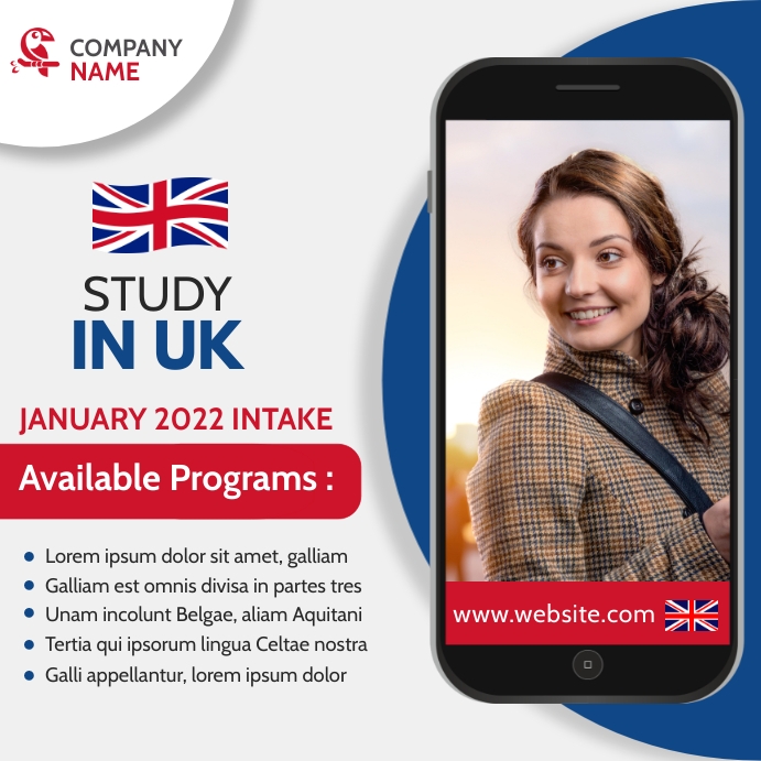 modern study abroad advertisement Template | PosterMyWall