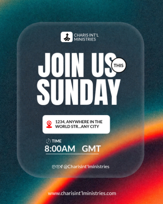 Modern Sunday Service Church Instagram Post Template | PosterMyWall