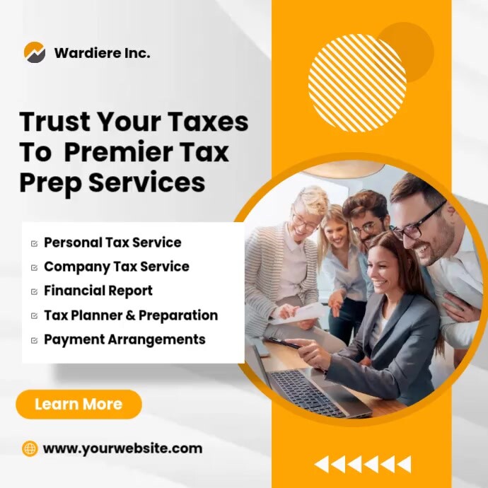 modern tax prep service template | PosterMyWall