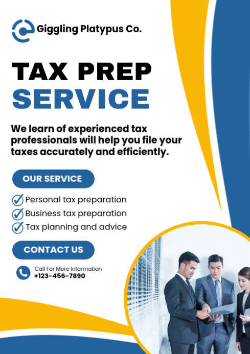 modern tax prep service template | PosterMyWall