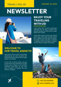 Modern Travel Newsletter Template | PosterMyWall
