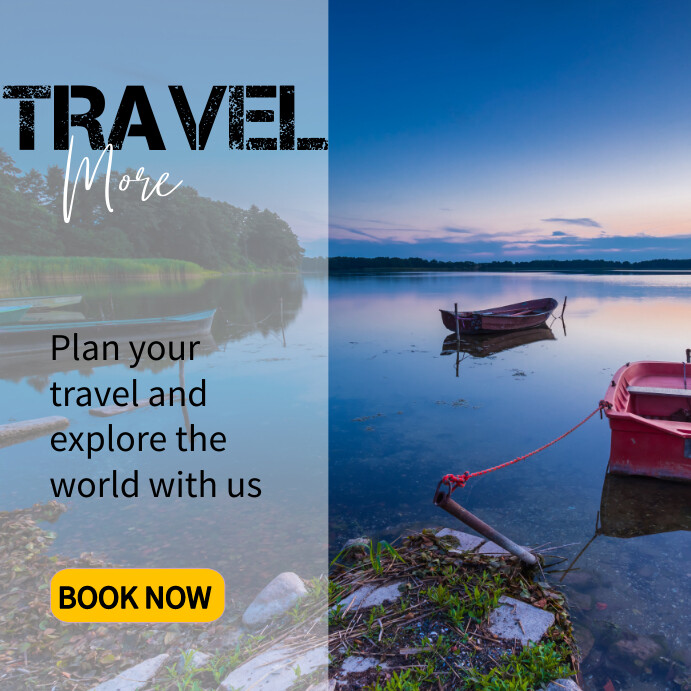 Modern Travel Promotion Instagram Post Template | PosterMyWall