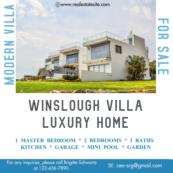 Modern villa Real estate flyer Template | PosterMyWall