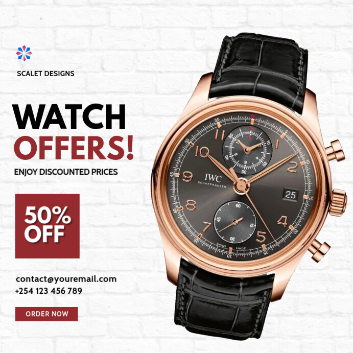 Modern Watch Electronics Sale Discount Template | PosterMyWall