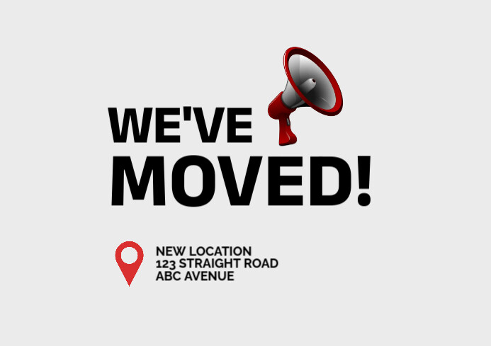 Copy of Modern We've Moved Signage Design Template | PosterMyWall