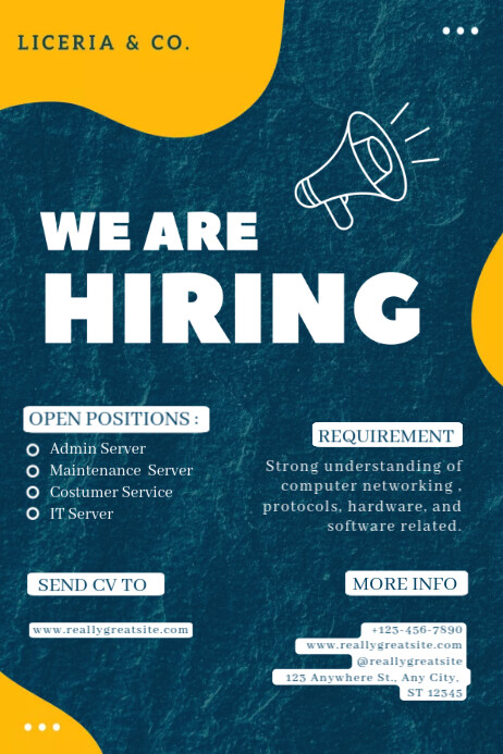 Copy of Modern We Are Hiring Poster | PosterMyWall