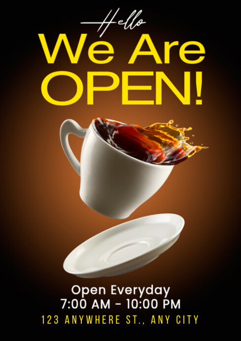 Modern We Are Open Flyer Template | PosterMyWall