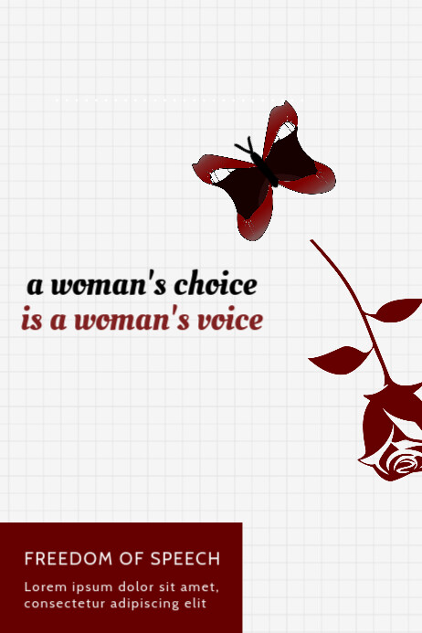 Modern Women's Rights Poster Template | PosterMyWall