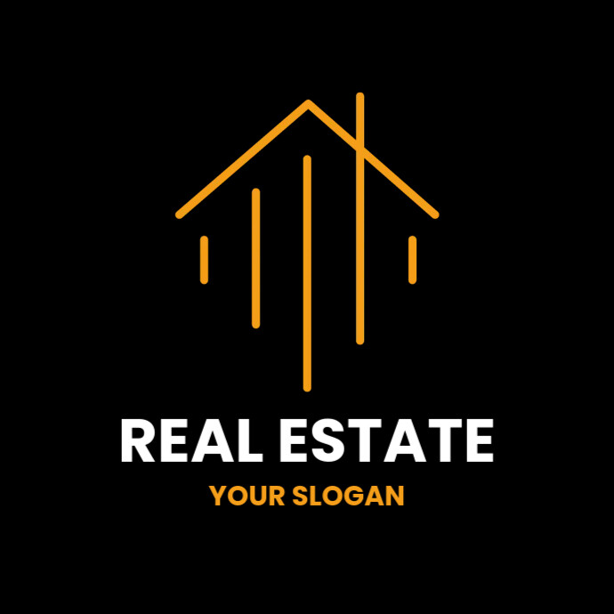 Modern Yellow Real Estate Logo Templat | PosterMyWall