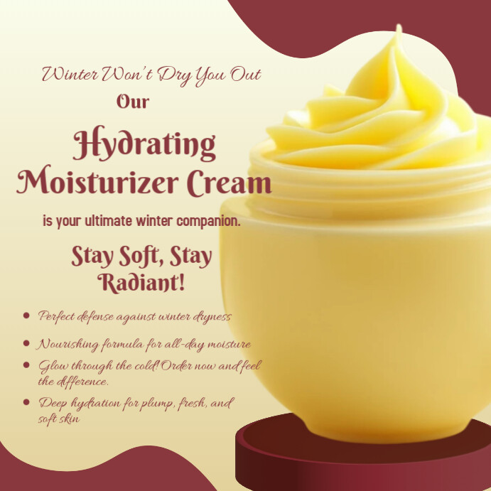 Copy of Moisturizer Cream ad, Winter Cream Ad, Skin moisturizer ...