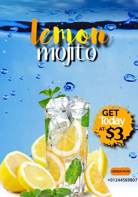 Mojito menu poster template (1) | PosterMyWall