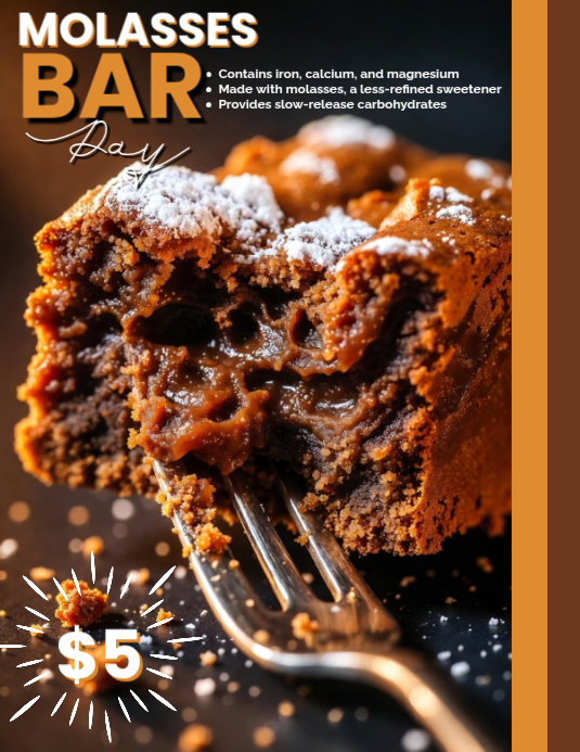 Molasses Bar Day – Celebrate the Sweet Power of Classic Baking Template ...