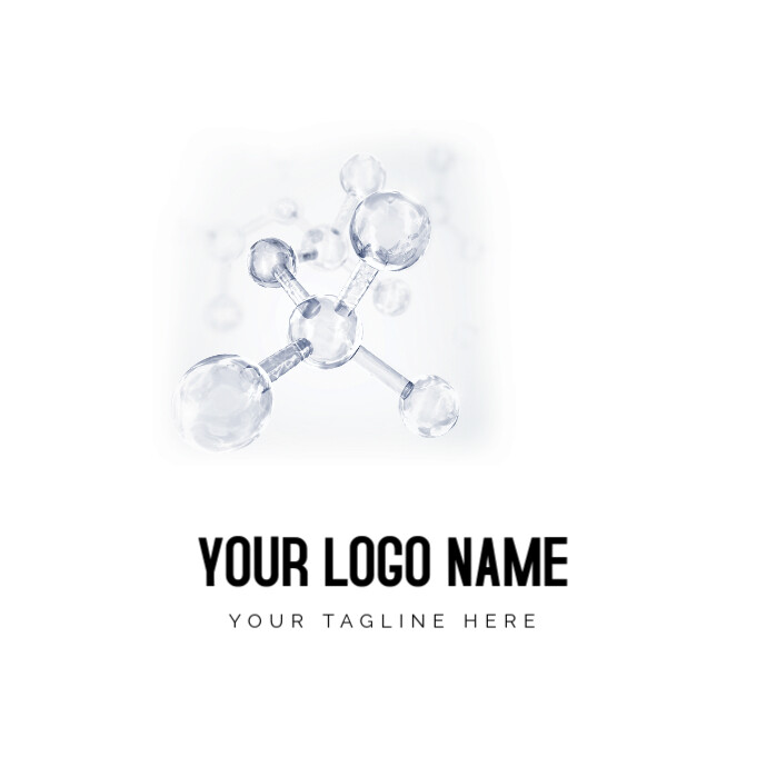 Molecule Graphy Chemistry Molecular Geometry Logo Template | PosterMyWall