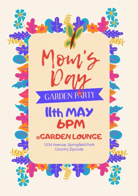 Mom's Day Animated Invitation Template | PosterMyWall