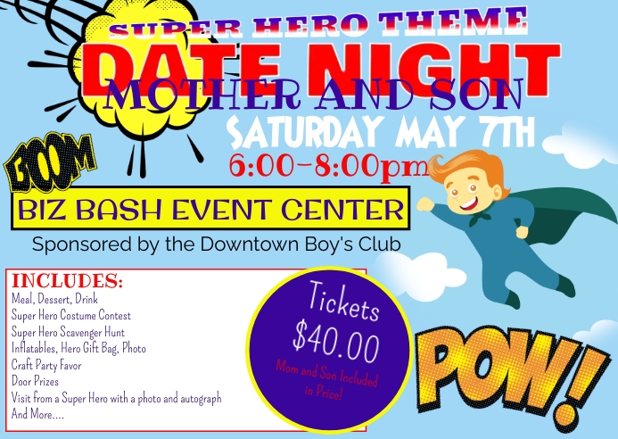 Mom and Son Date Night | PosterMyWall