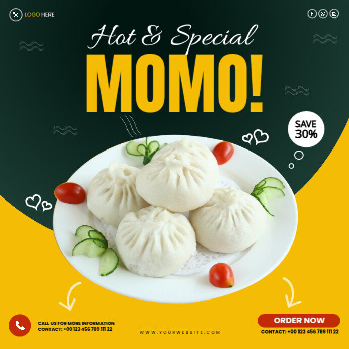 Copy of Momo Restaurant Flyer | PosterMyWall