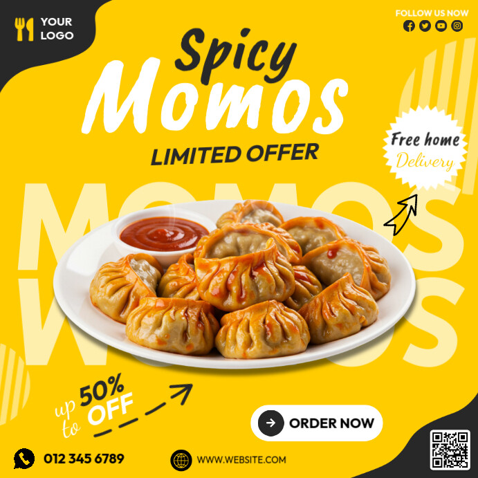 Copy of momos ads | PosterMyWall
