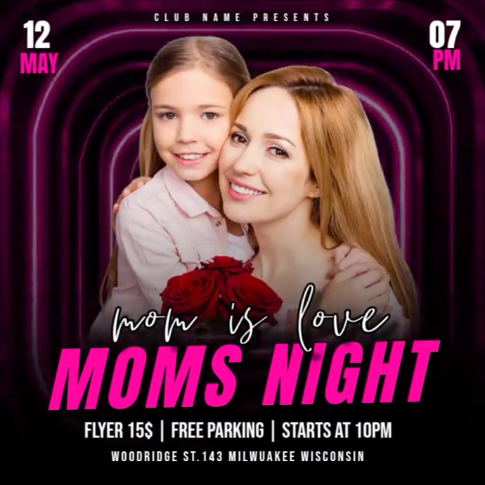 Plantilla de Moms Night Party | PosterMyWall