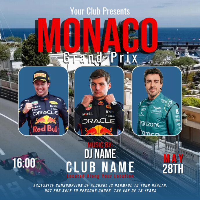 Monaco Grand Prix Template | PosterMyWall