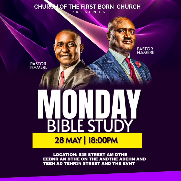 monday bible study Template | PosterMyWall