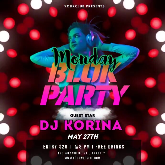 Plantilla de Monday Block Party | PosterMyWall