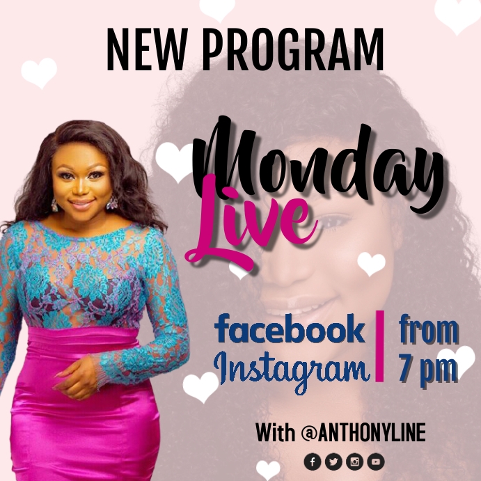 MONDAY LIVE Template | PosterMyWall