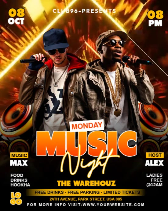 Monday music Night Template | PosterMyWall