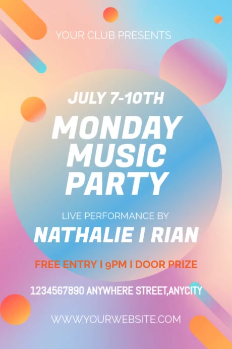 Copy of MONDAY MUSIC PARTY | PosterMyWall