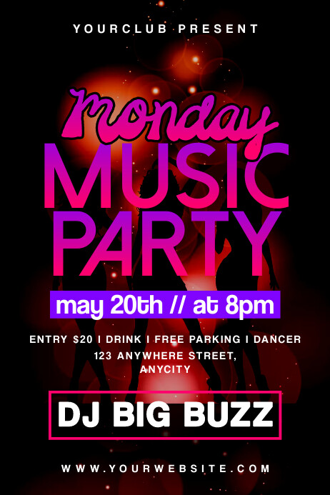 Monday Music Party Template | PosterMyWall