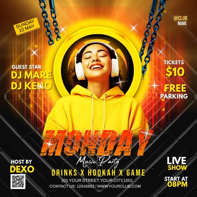 Copy of Monday Music Party Flyer | PosterMyWall
