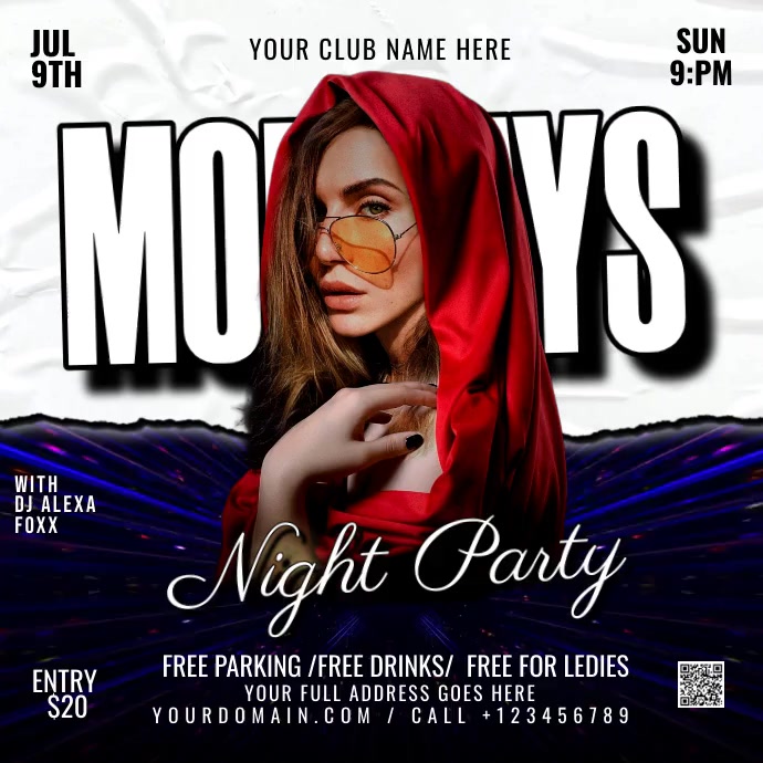 MONDAY NIGHT Template | PosterMyWall