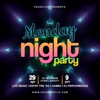 Monday Night Party Template | PosterMyWall