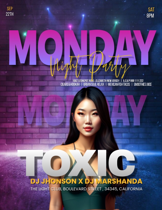 Copia de Monday Night Party | PosterMyWall