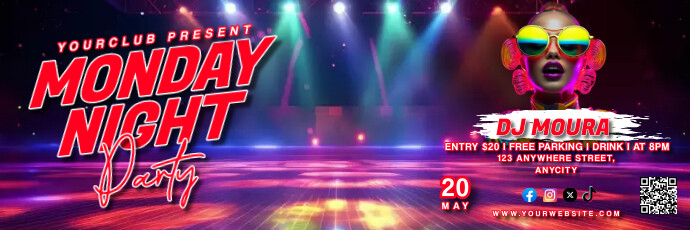Monday Night Party Template | PosterMyWall