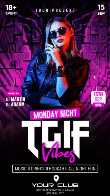 Monday Night Party Flyer Template | PosterMyWall