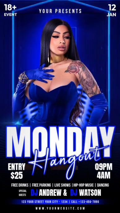 Monday Night Party Instagram Reel Template | PosterMyWall