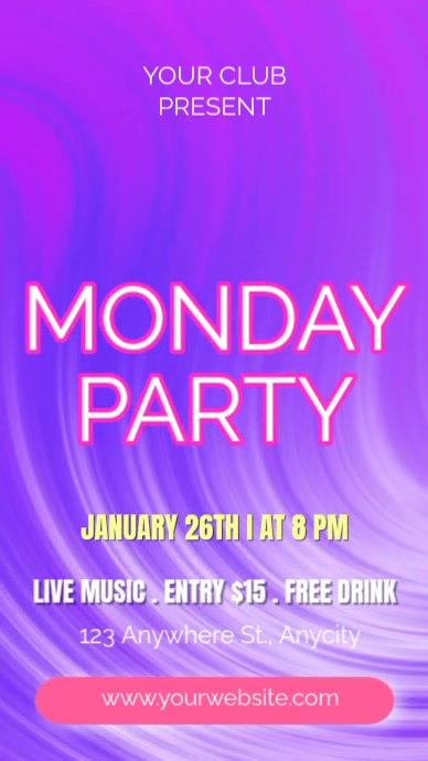 Monday party Template | PosterMyWall