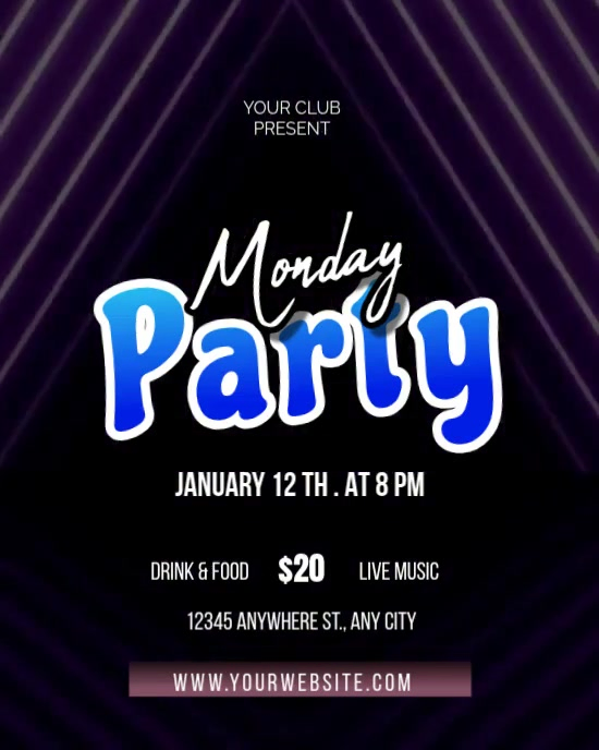 Monday party Template | PosterMyWall