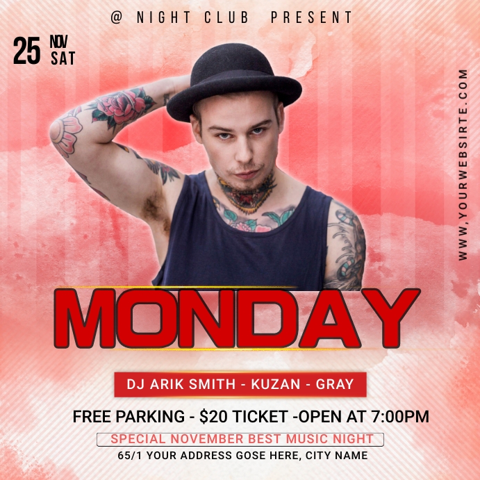 Monday Party Template | PosterMyWall